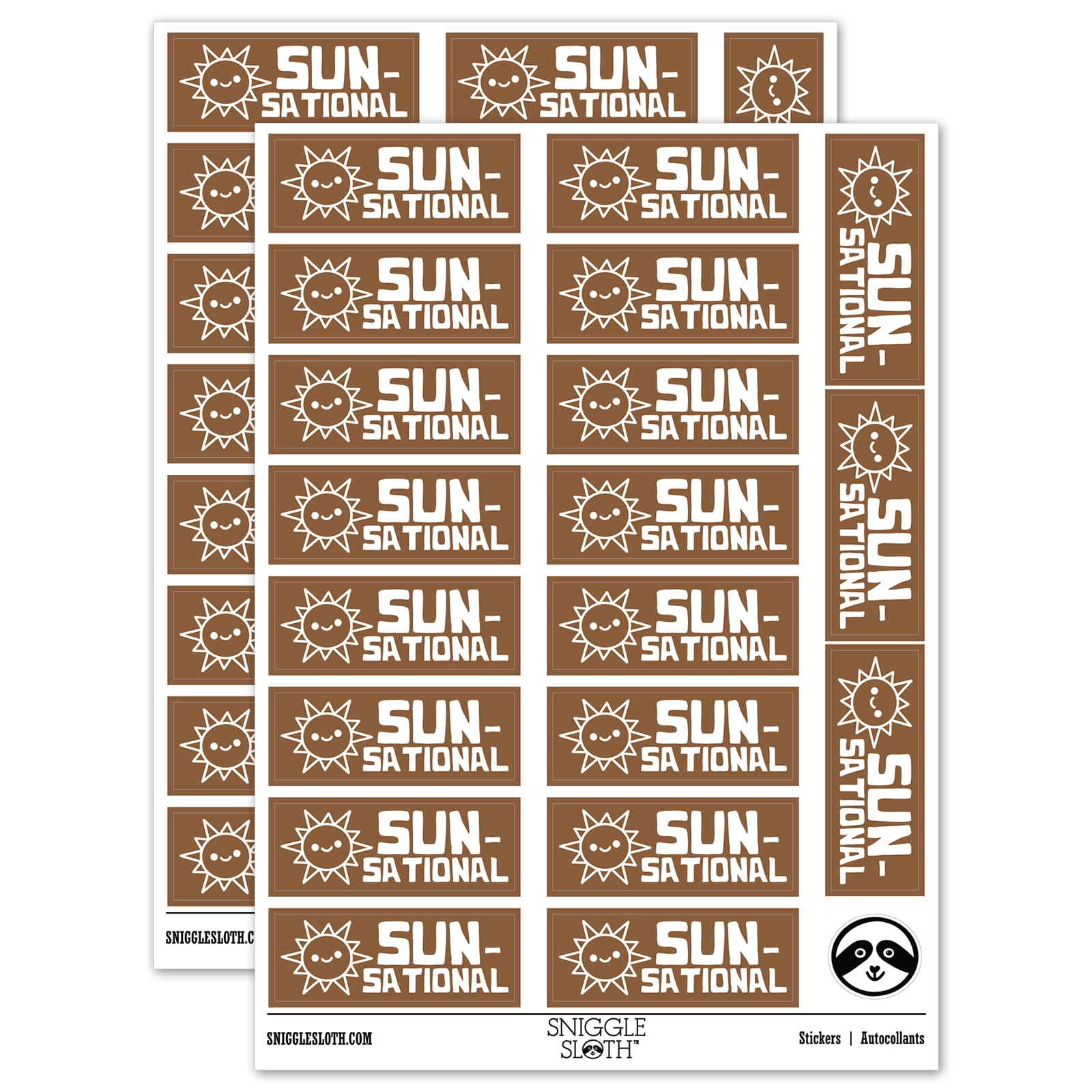Sun-sational Sensational Teacher Student School Sticker Set - Brown ...
