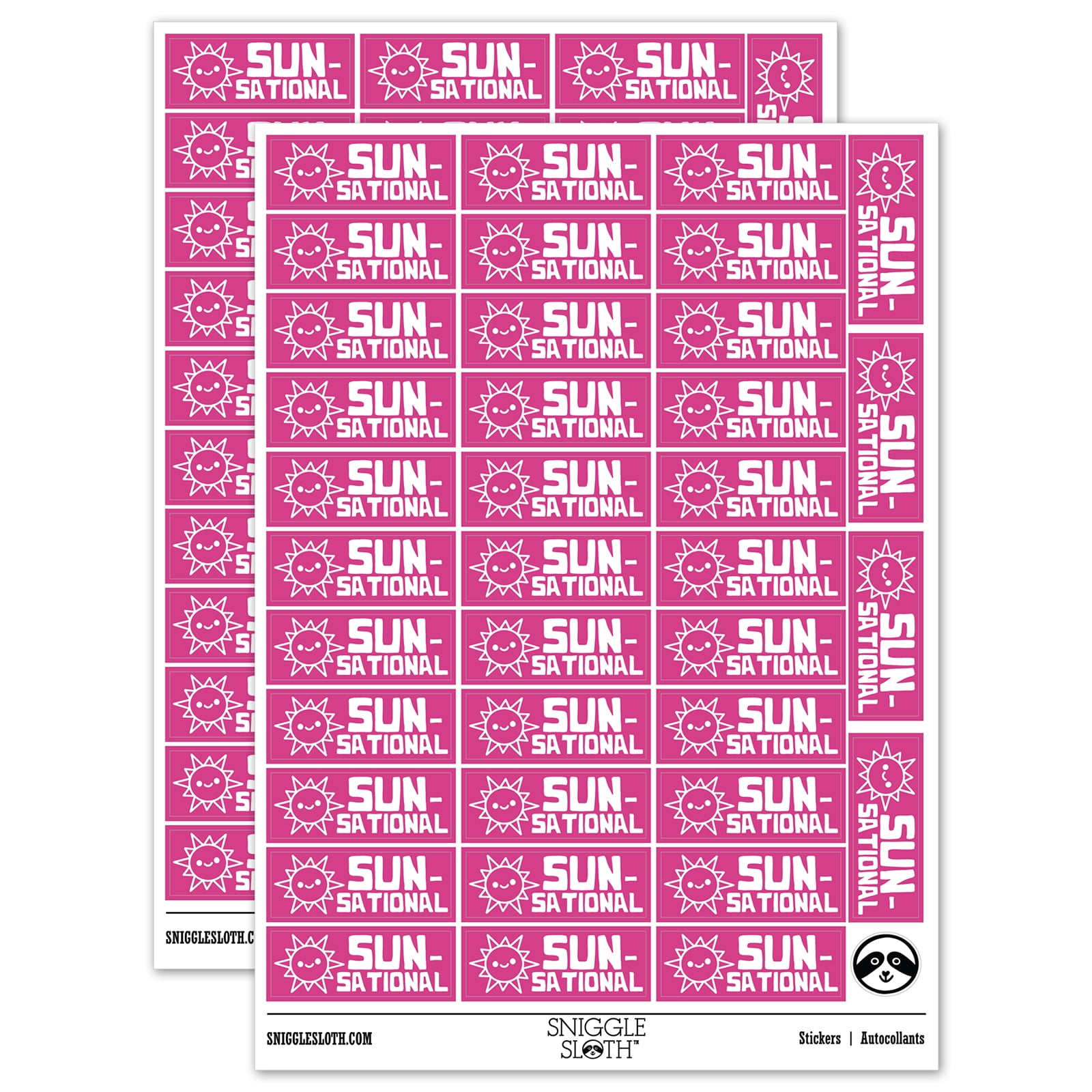 Sun-sational Sensational Teacher Student School Sticker Set - Hot Pink ...