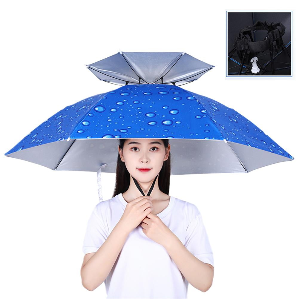 Sun umbrella Hat fishing Hands Free Gardening Camping cap AU Camouflage ...