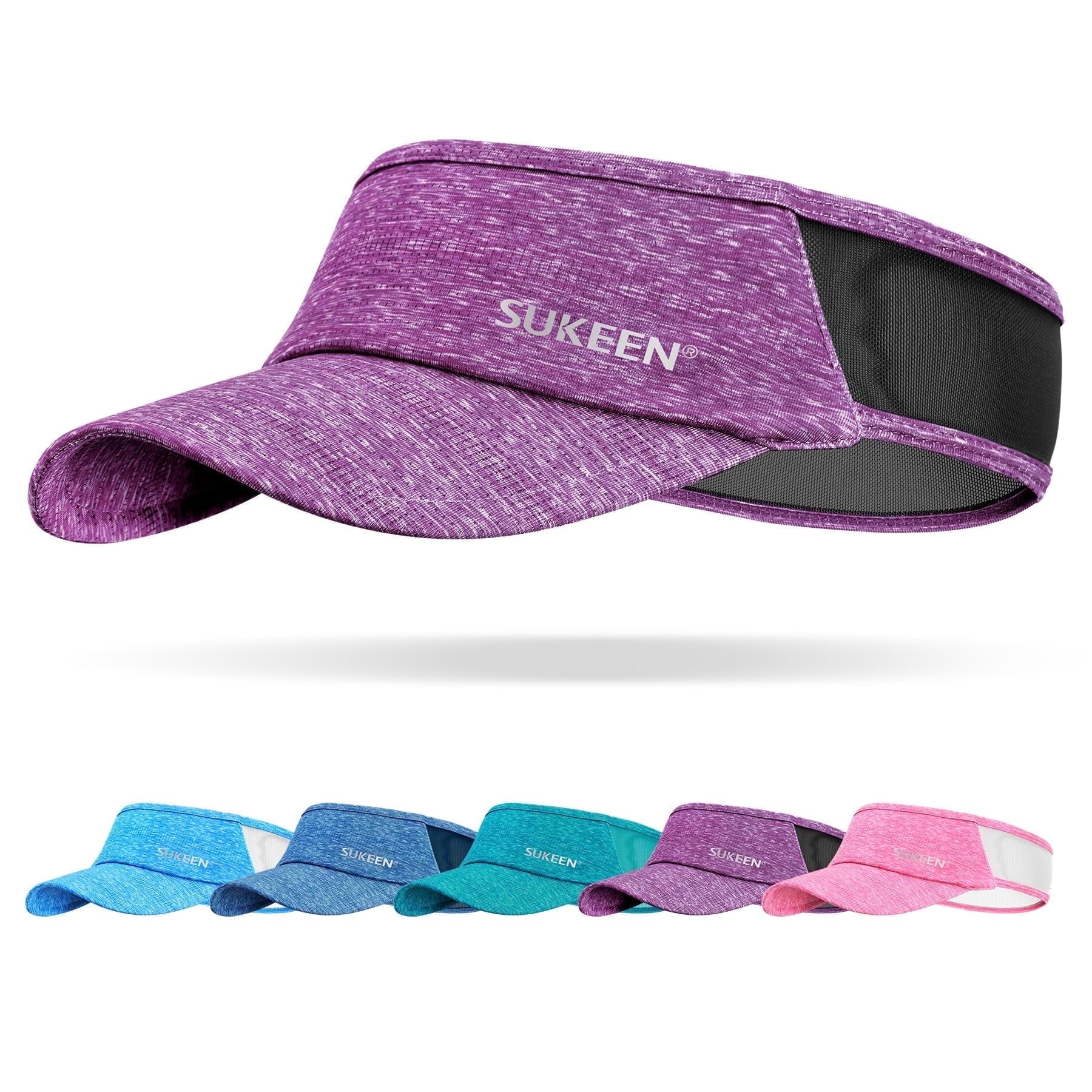 Sukeen Sports Sun Visor Men Women Stretchy Visor Hat Breathable Cooling ...