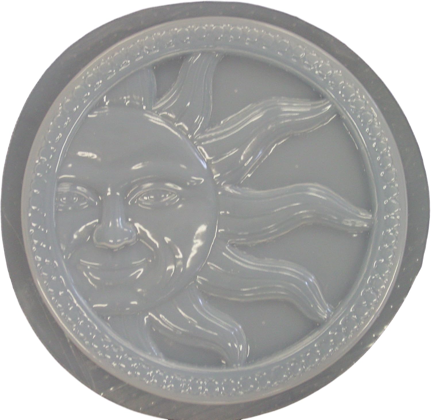Sun with Border 12 Inch Round Plastic Craft Mold use with Concrete or ...
