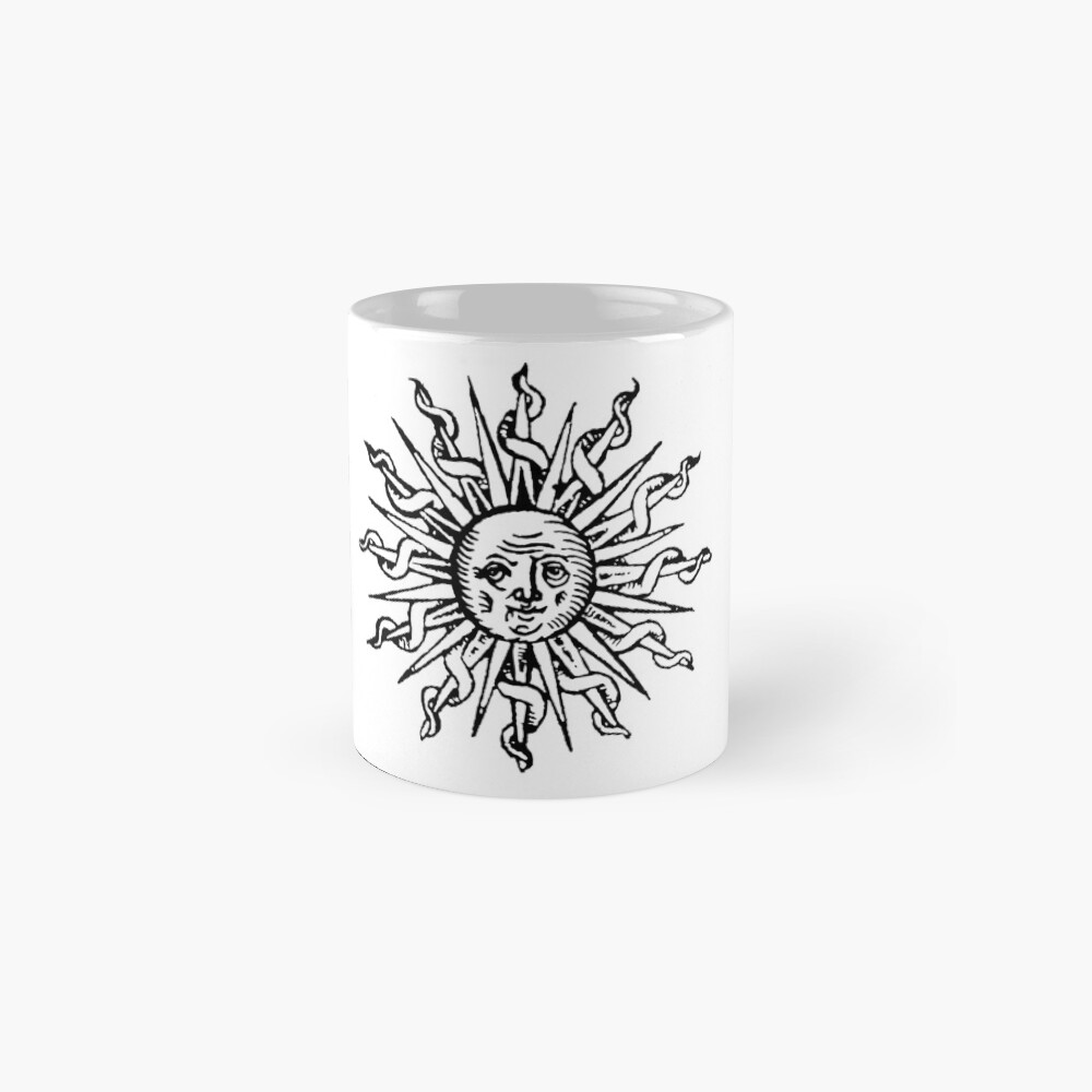 Sun with Rays, Solar Symbol, Black print Classic Mug - Walmart.com
