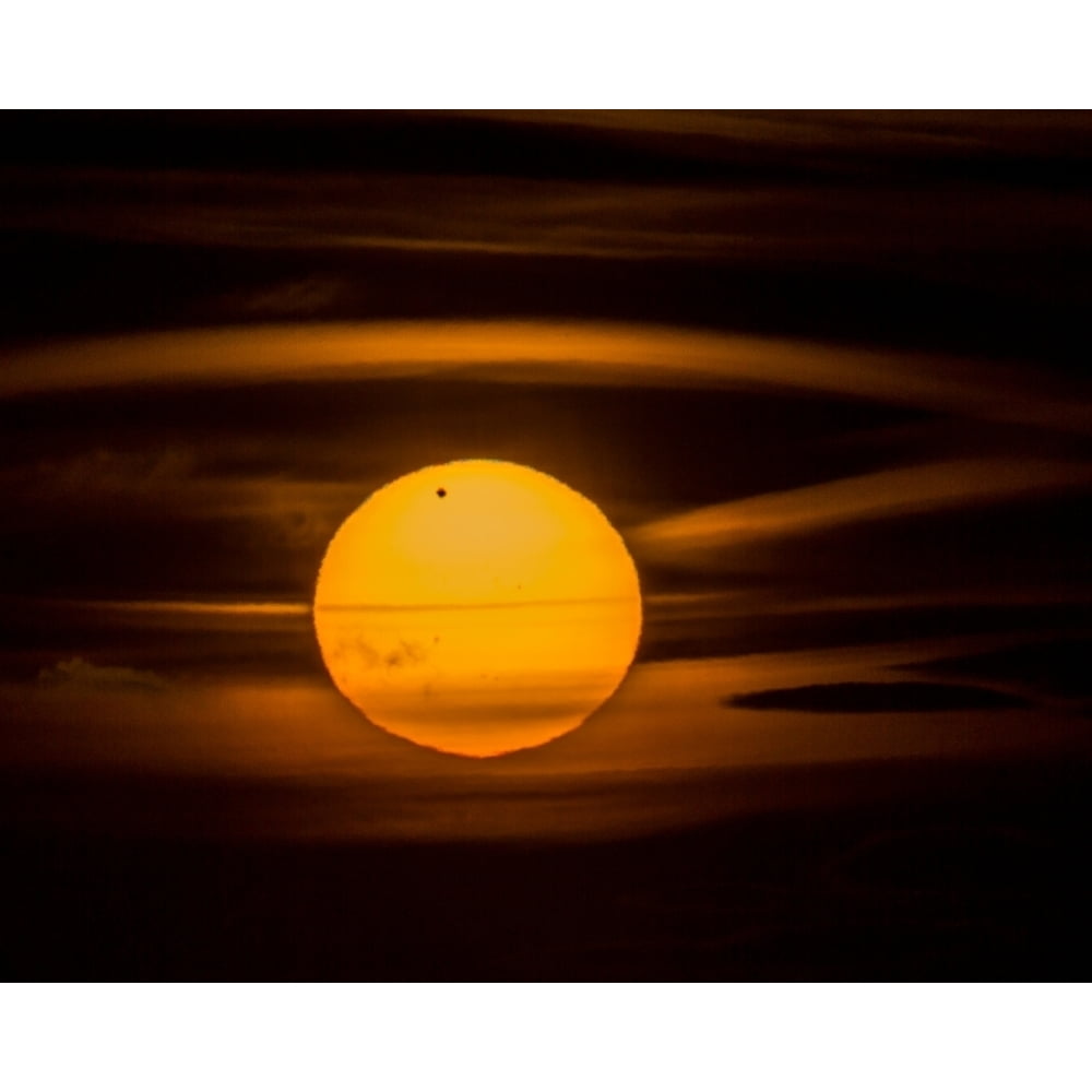 Sun with Venus Iceland-The planet Venus appeared as a small dark disk ...