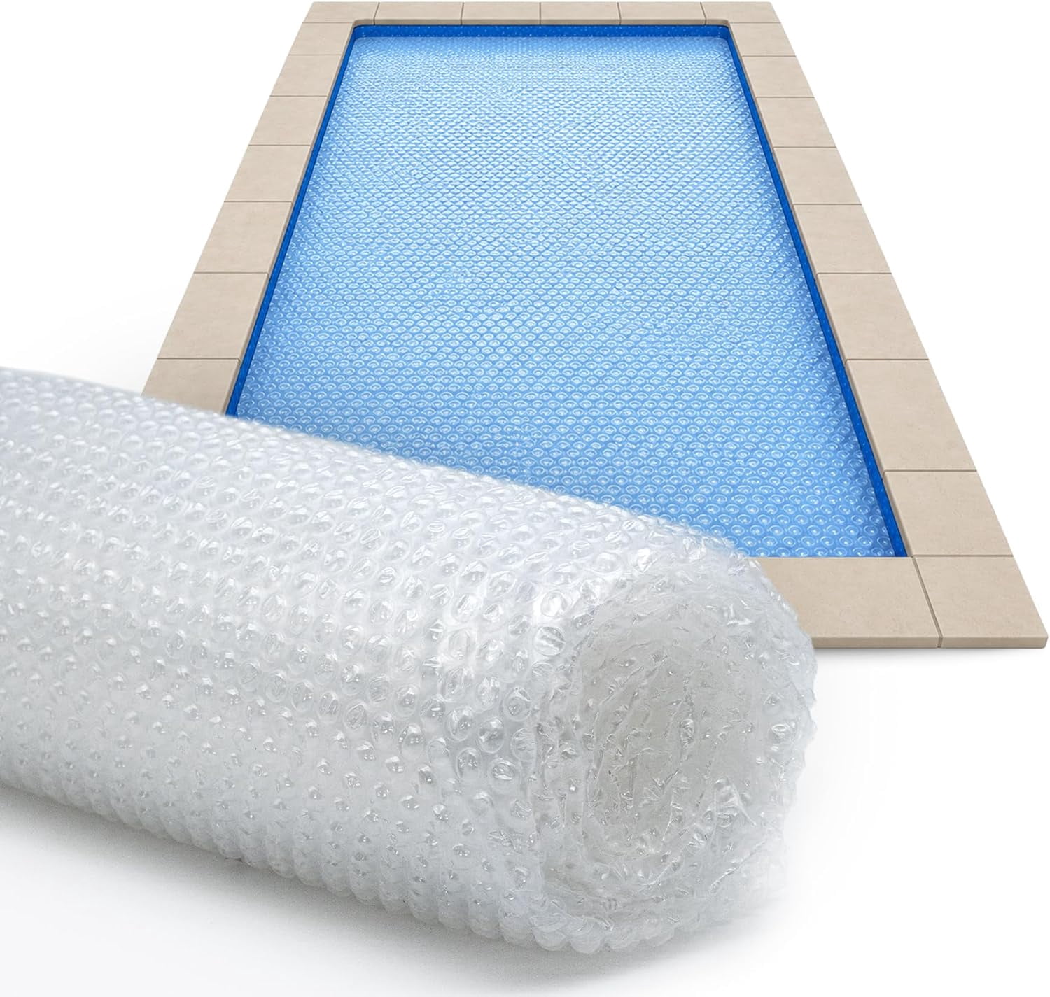 Sun2Solar Rectangle 1600 Series Clear Swimming Pool Solar Cover, 24' x ...