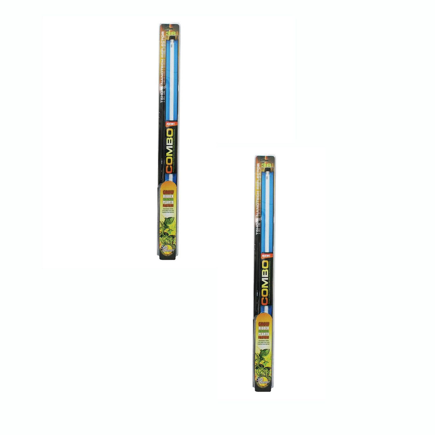 SunBlaster 39W 6400K NanoTech T5HO Reflector with 3' Light Fixture, 2 ...