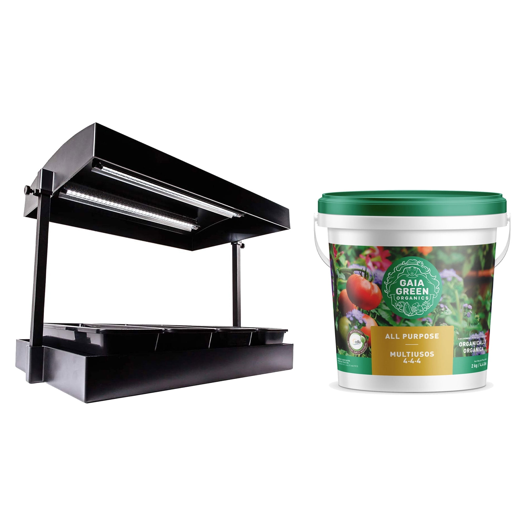 SunBlaster Light Garden with Strip Lights + GAIA GREEN Plant Food ...