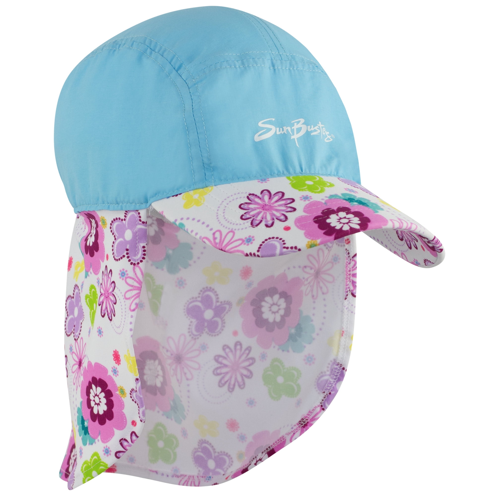 SunBusters Girls Flap Hat (UPF 50+), Mallowberry, Small - Walmart.com