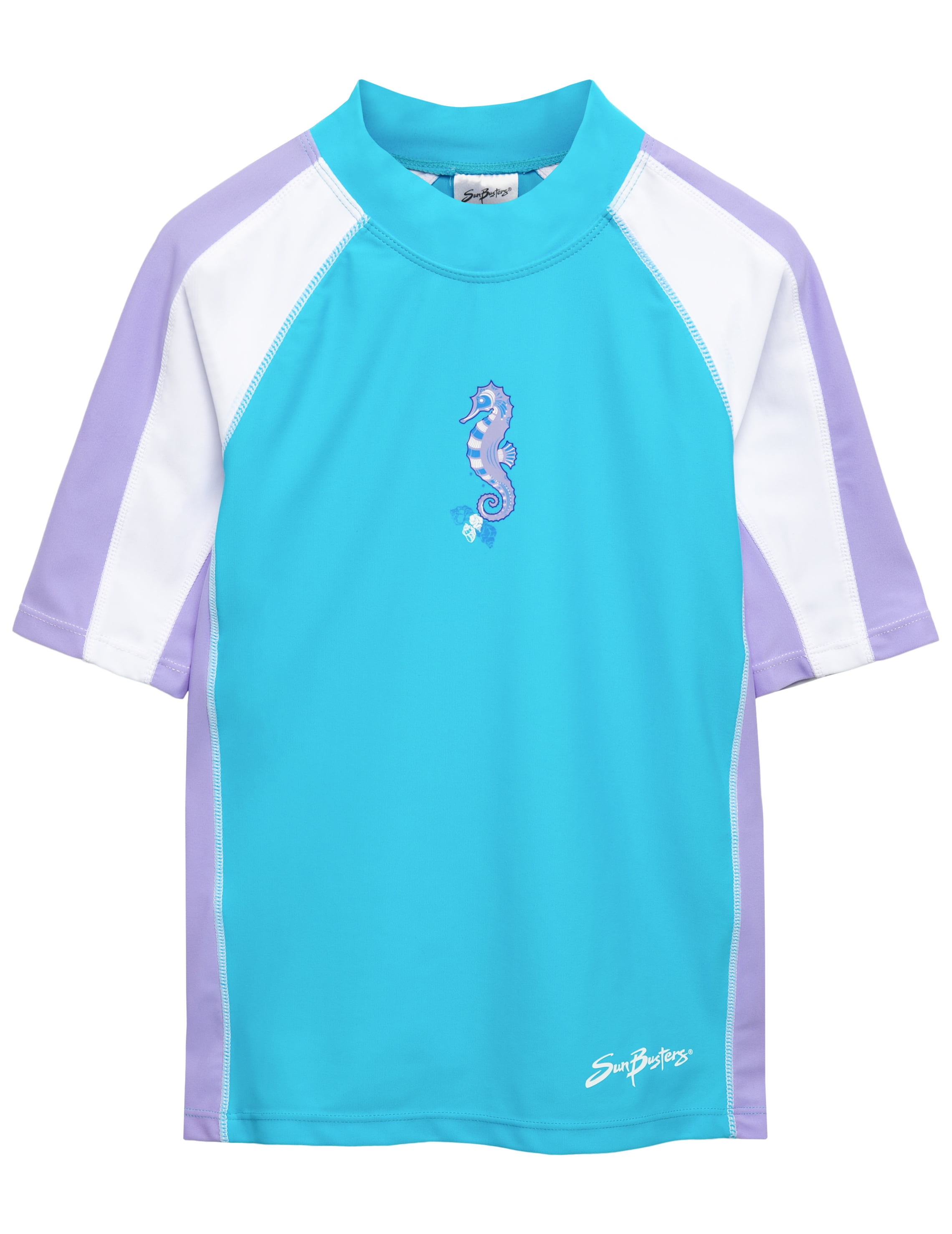 SunBusters Girls S/S Rash Guard(UPF 50+), Maui Blue, 4/5 yrs - Walmart.com
