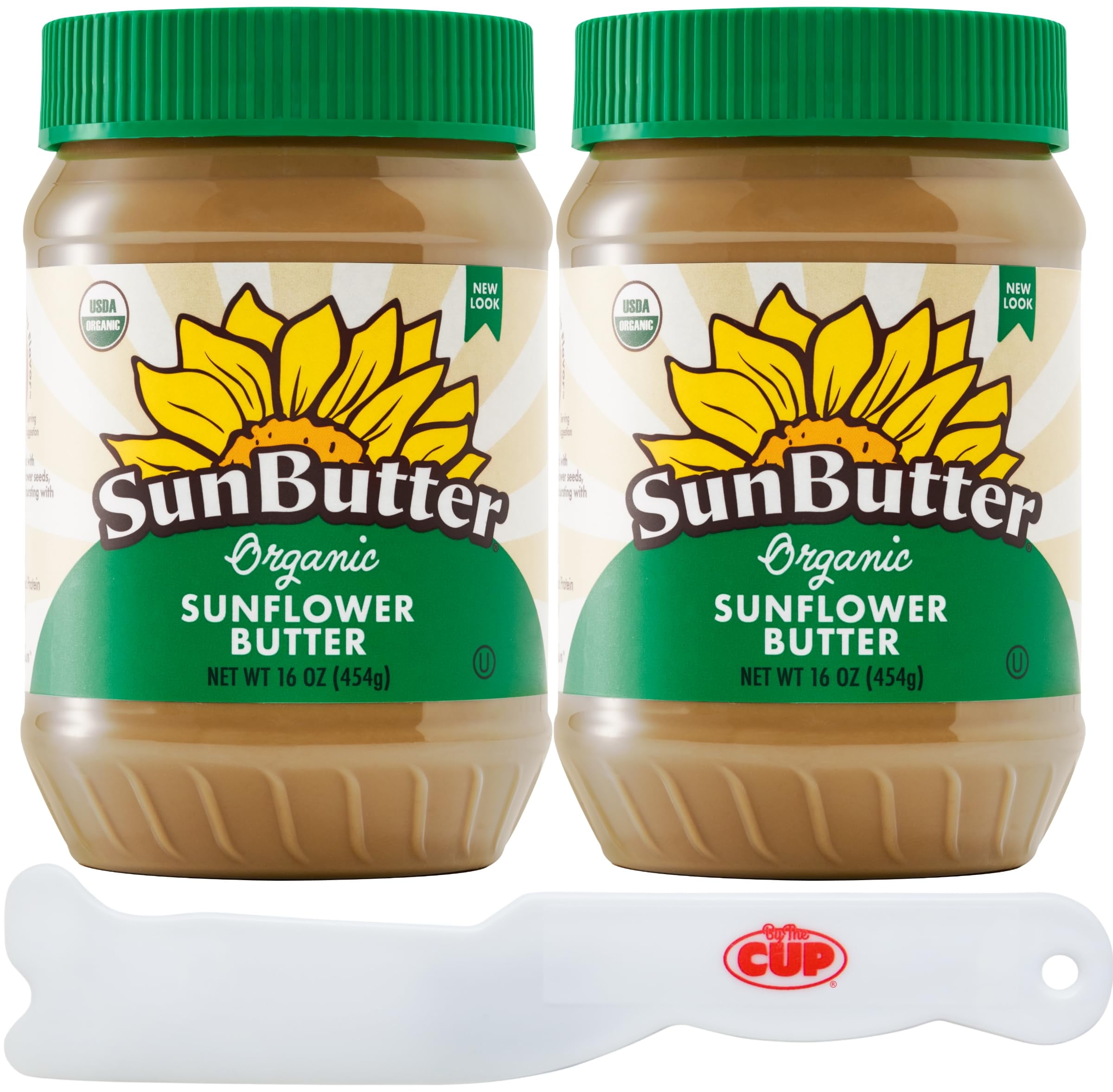 SunButter Organic Creamy Sunflower Butter, 16 oz (Pack of 2) with By ...