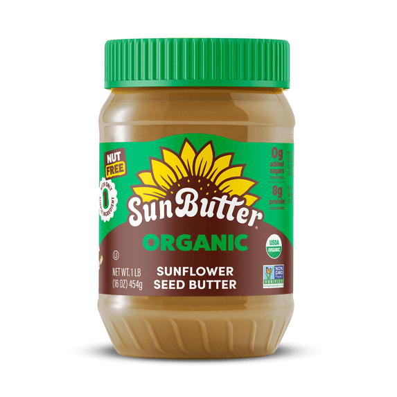 SunButter Organic Sunflower Butter, Pure, Natural, Without Sugar, Stir ...