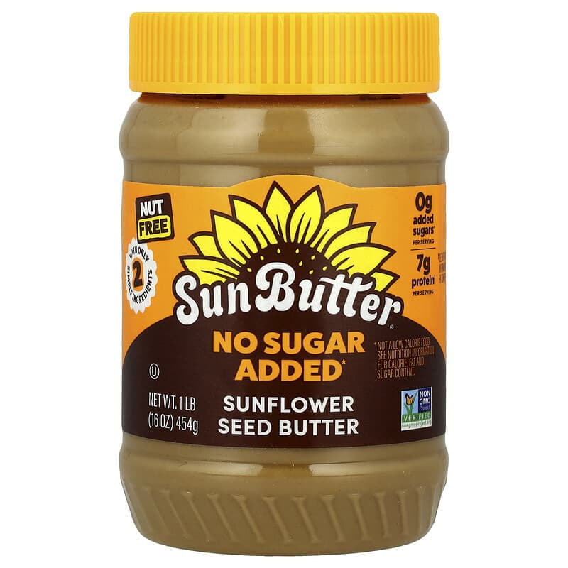 SunButter, Sunflower Butter, No Sugar Added, 16 oz Pack of 3 - Walmart.com
