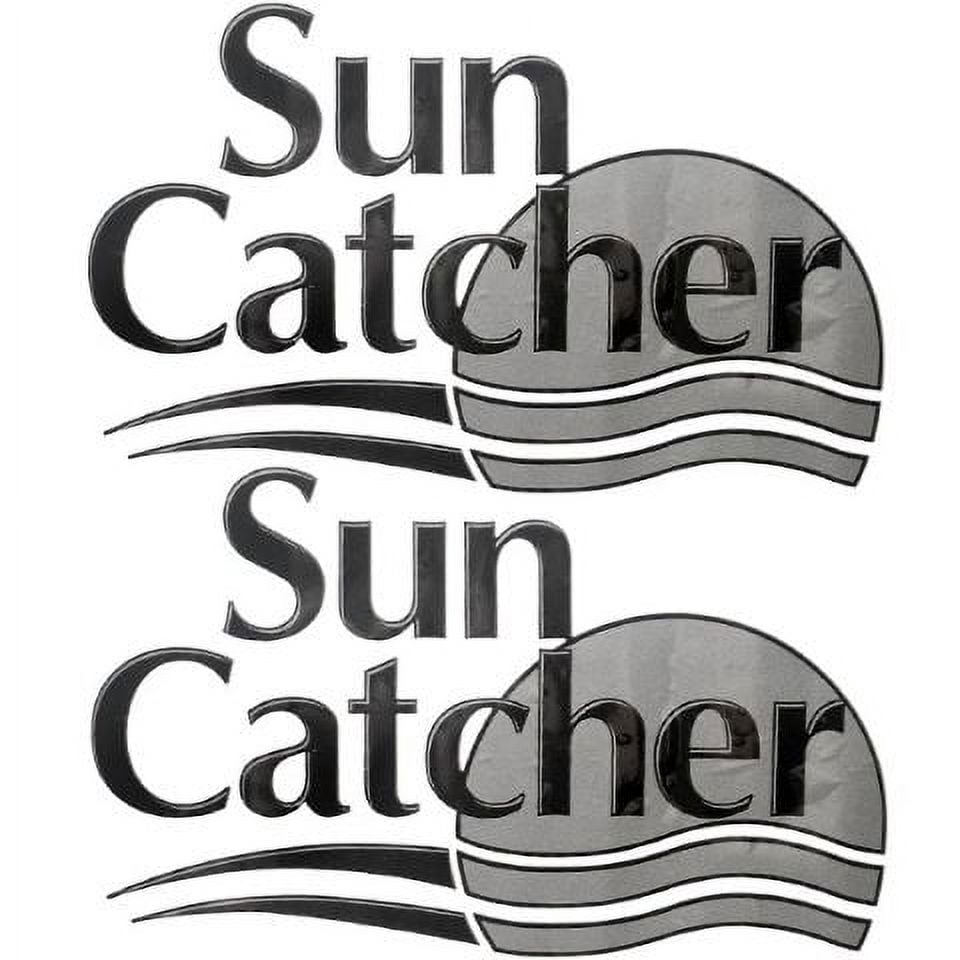 SunCatcher Boat Decals 73404624 | 14 x 8 5/8 Inch Black Silver (Pair ...