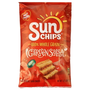 Frito Lay, Sun Chips, Garden Salsa, Multi-Grain Snacks, 7oz Bag (Pack ...