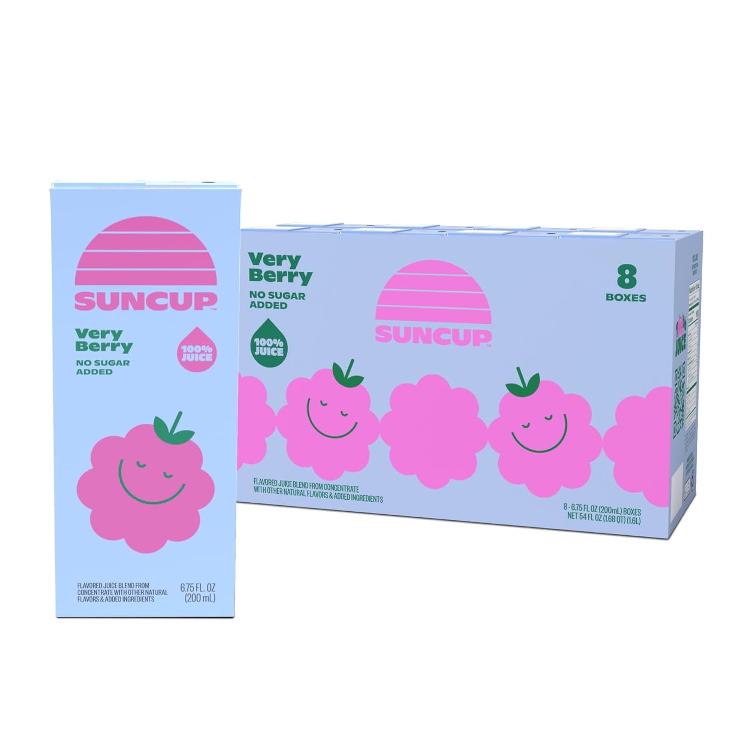 SunCup Juice - Very Berry (8 Pack) 6.75 oz Juice Box with Straw ...