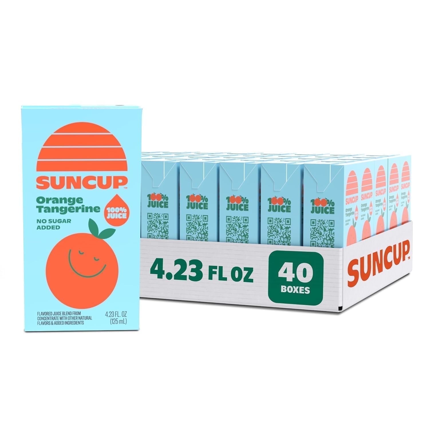 SunCup Juice - Orange Tangerine (40 Pack) 4.23 oz Juice Box with Straw ...