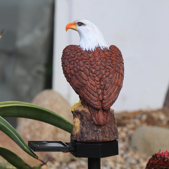 SunEagle Solar Garden Lights Outdoor, Waterproof Resin Eagle Decorative ...