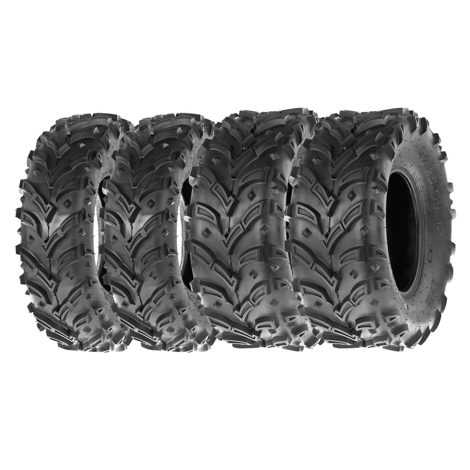 SunF ATV/UTV All Terrain Mud Quad Tire 25x10-12 6PR Tubeless A024-1 ...