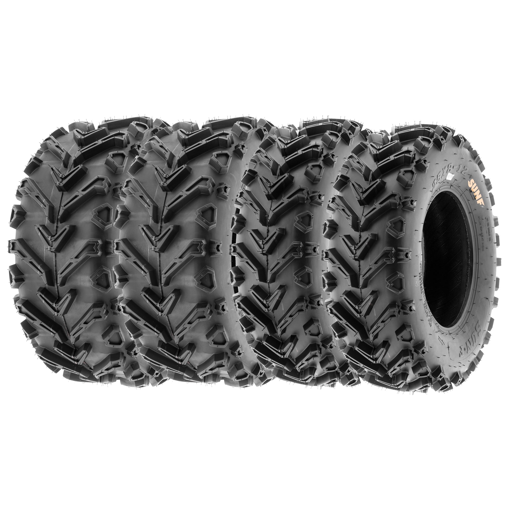 SunF A041 All-Terrain ATV UTV Tires Set, 25x8-12 & 25x10-12, 6 Ply ...