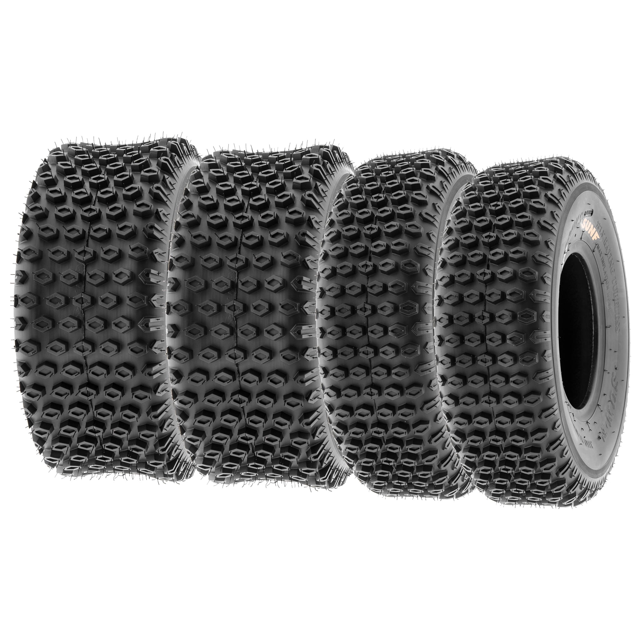 SunF All Terrain ATV UTV Quad Mini Bike Tires 19x7-8 & 18x9.5-8 6 PR A012 (Complete Full Set of ...