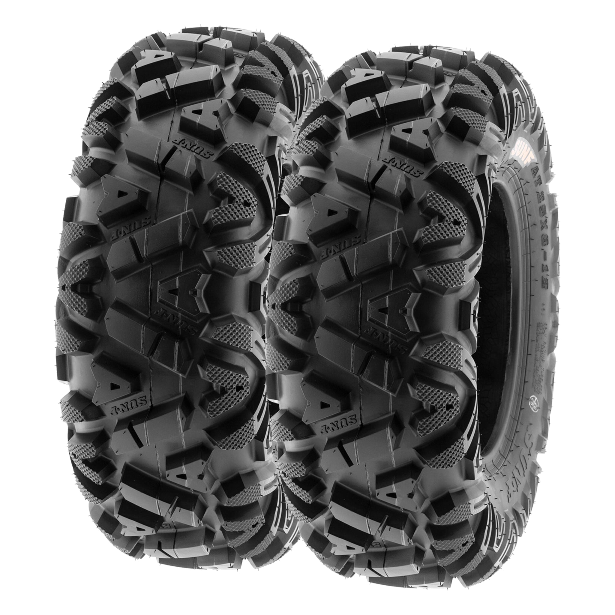 SunF All Terrain ATV UTV Tires 25x8-12 6 PR A033, Pair of 2, High ...