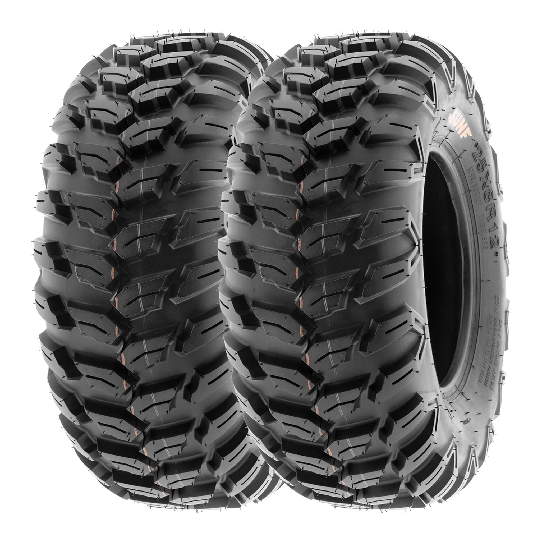 SunF ATV/UTV All Terrain Quad Tire 25x8R12 25x8x12 6 PR Tubeless A043 ...