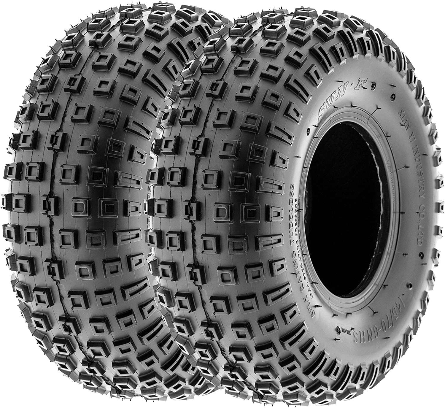 SunF ATV/UTV Quad Mini Bike Loose Terrain Lawn Mower Tire 145/70x6 145/ ...