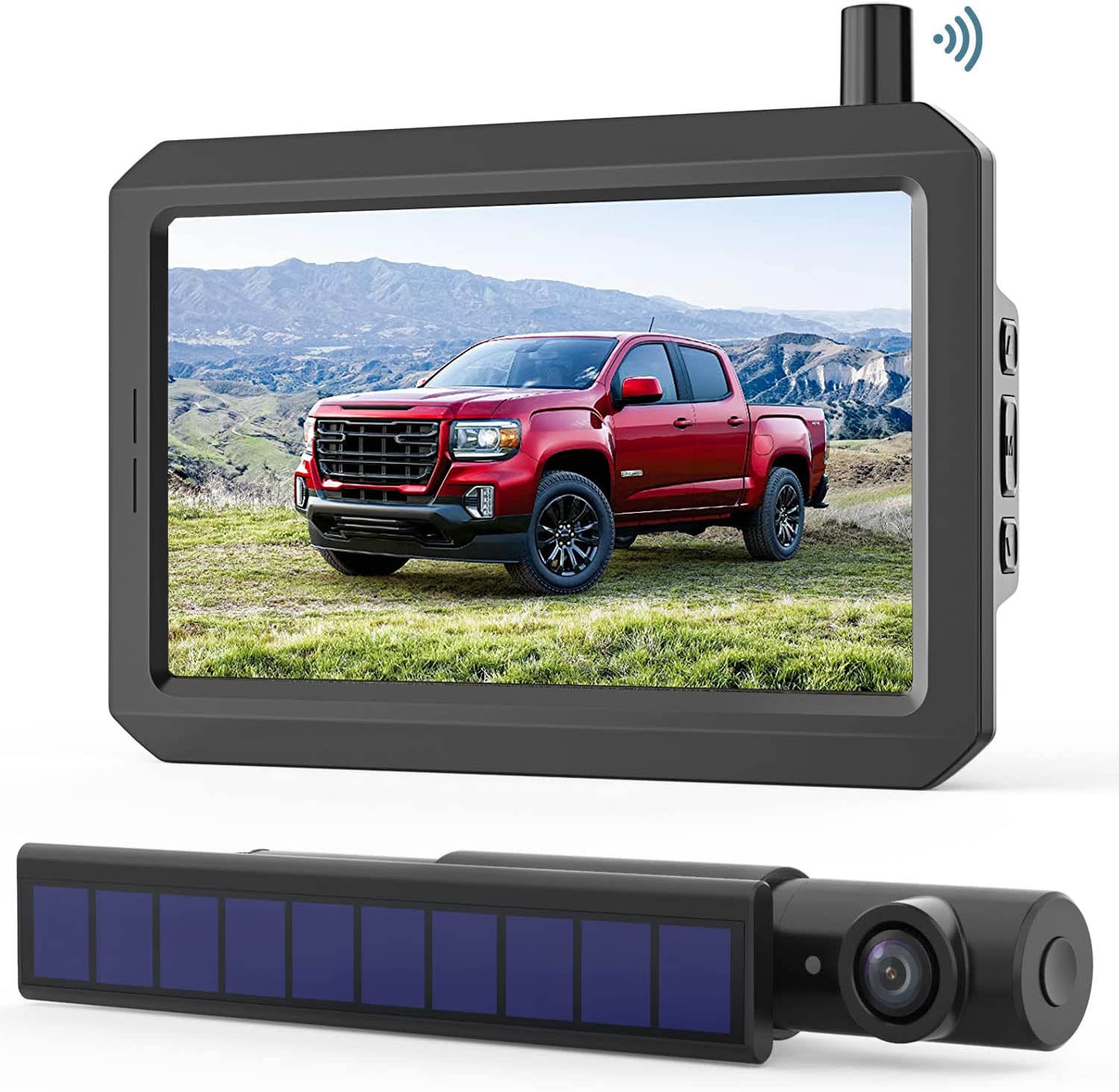 SunGo2 Solar 5 Inch HD Monitor Wireless Backup Camera Kit for Car ...