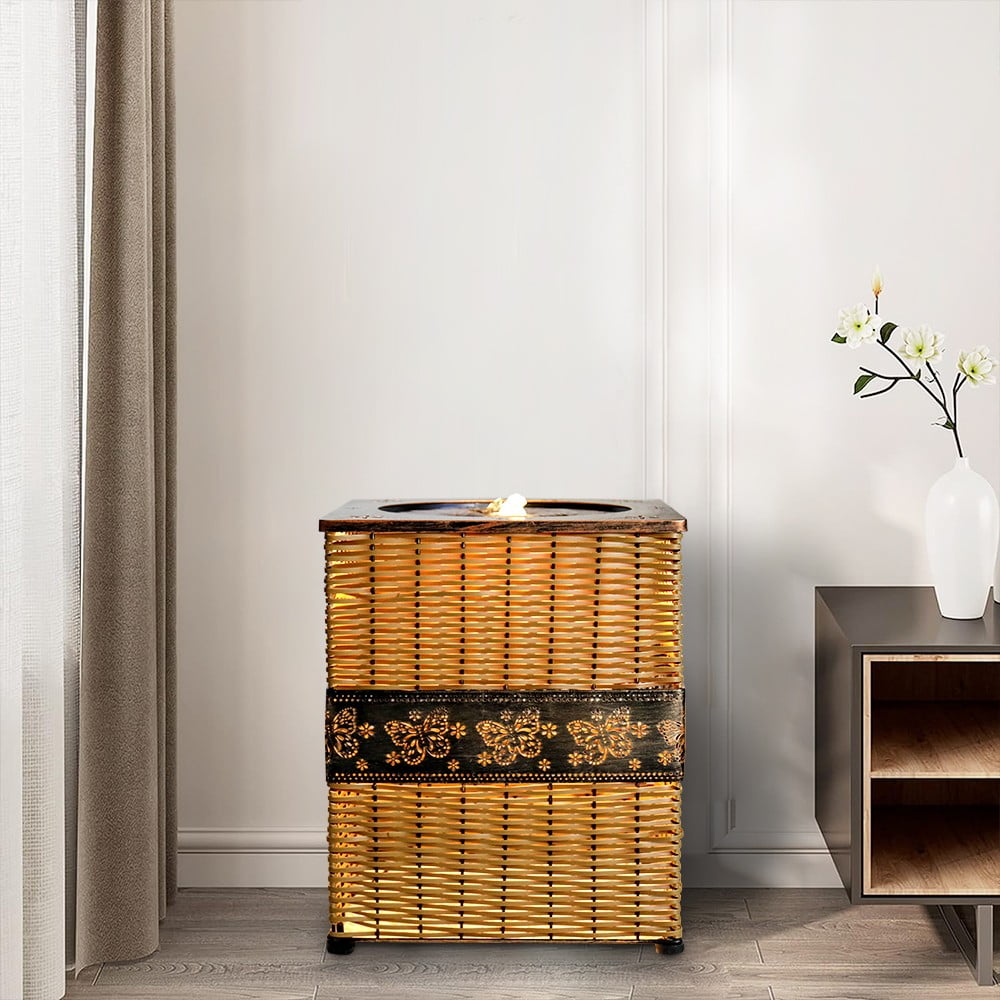 SunJet Indoor Rattan Water Fountain with LED Light - 17 inch High Floor ...