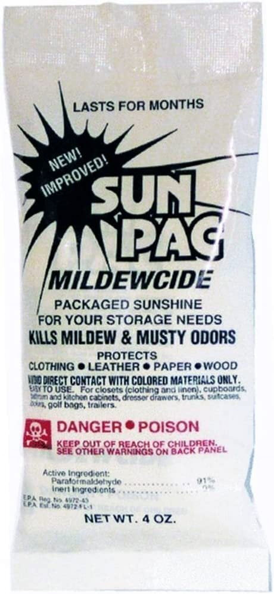 SunPac Mildewcide 10 Packs - Instant Mold and Mildew Remover, Musty Odor Eliminator, Household ...
