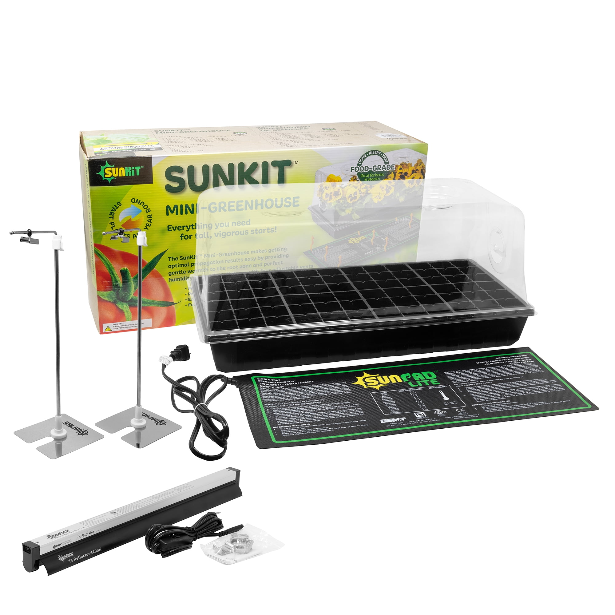 SunPack Sunkit LED BPA-Free Mini Greenhouse Kit - for Indoor Gardening ...