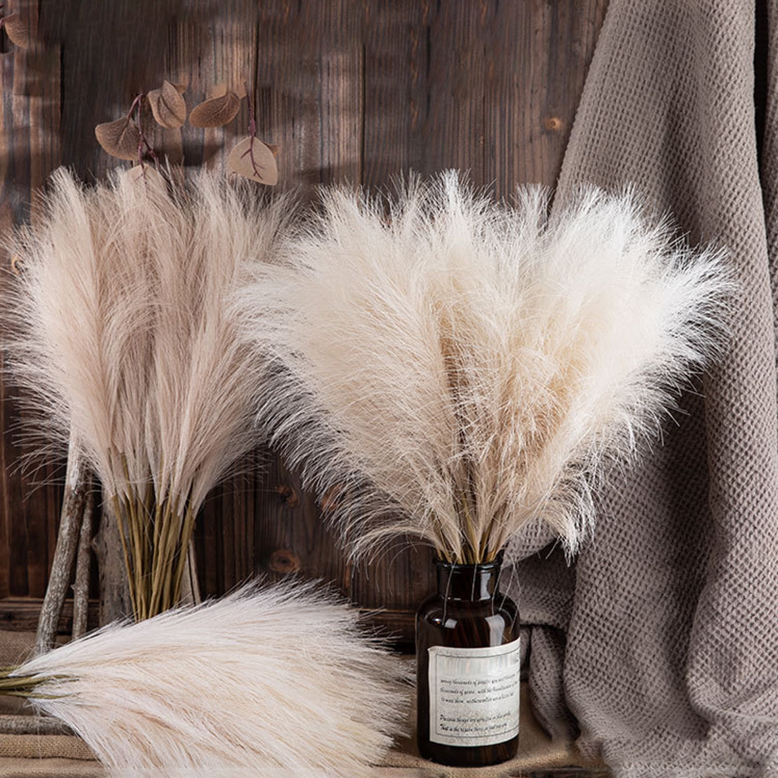 Walbest 10Pcs Faux Pampas Grass Decor Flower Arrangement Art Vase ...
