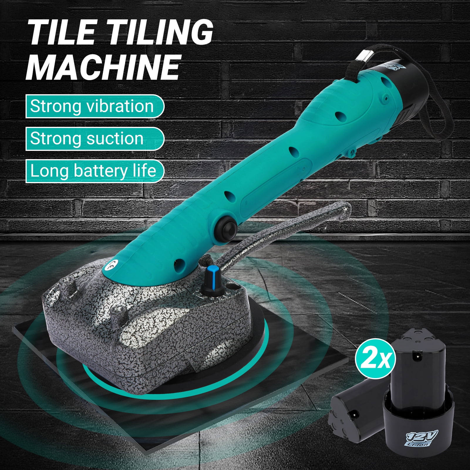 SunRoad Cordless Tile Installation Tool Vibration Machine, Suction Cup ...