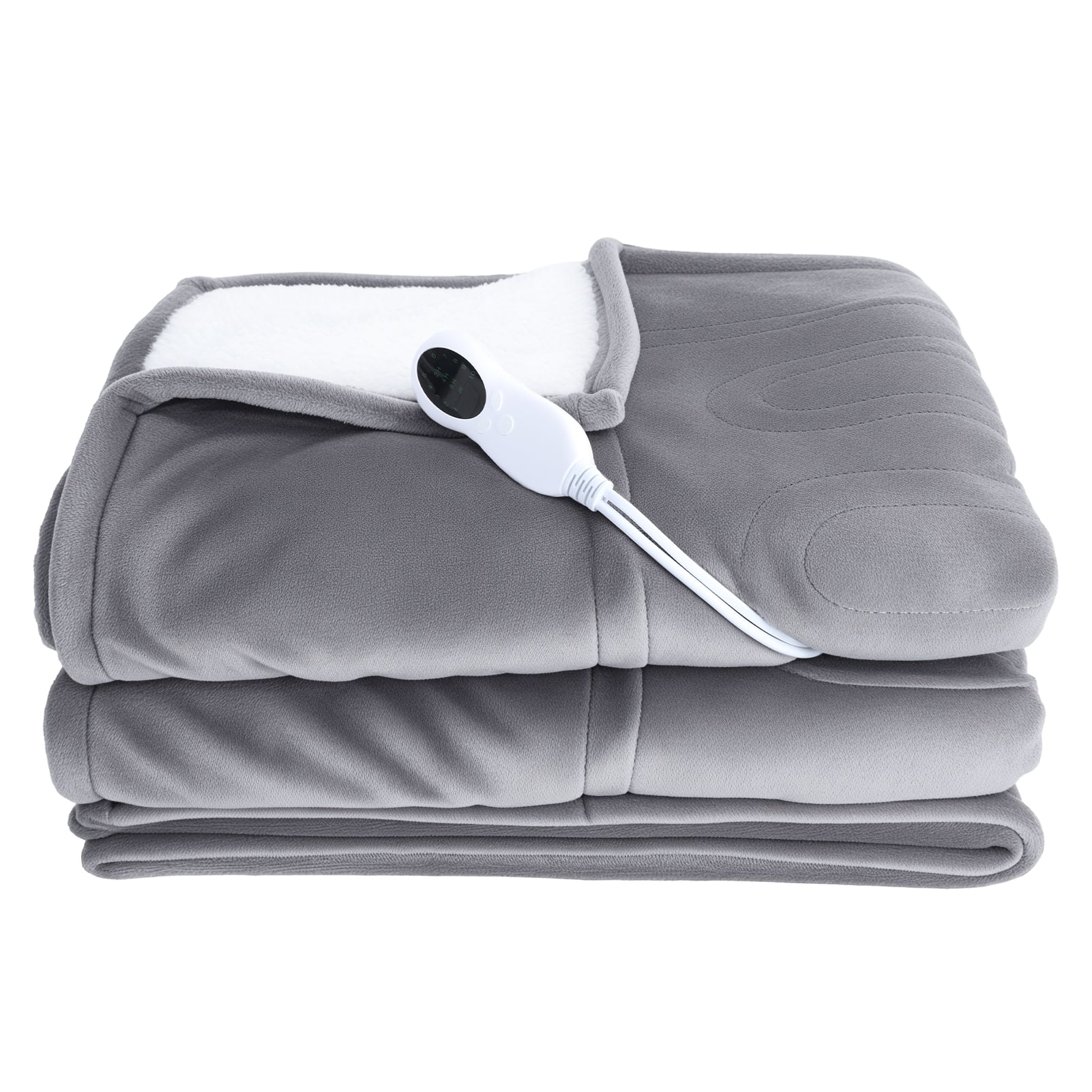 SunRoad Electric Heating Blanket with 10 Levels Adjustable Temperature ...