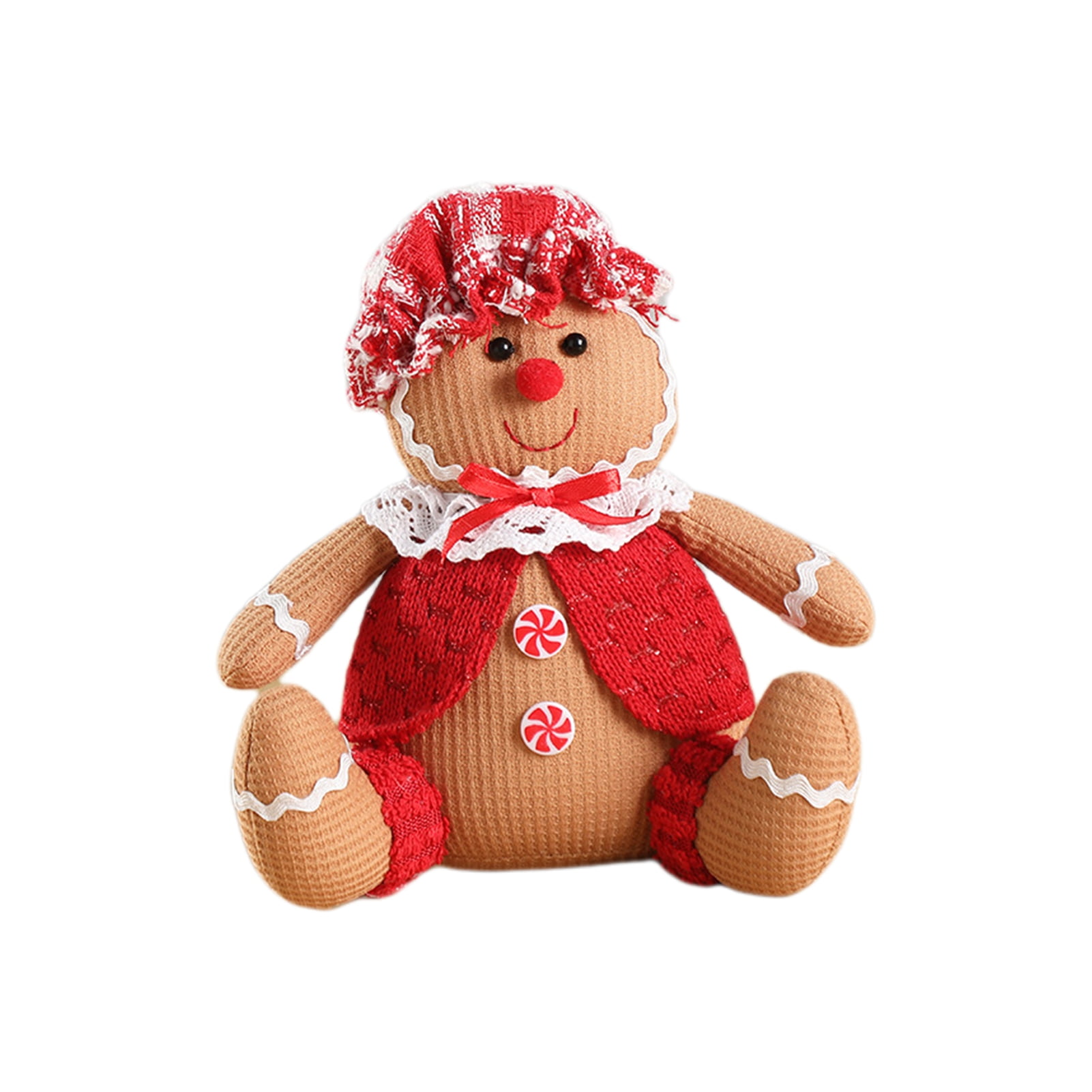 SunRoad Gingerbread Man Plush Gingerbread Man Stuffed Christmas Decor ...