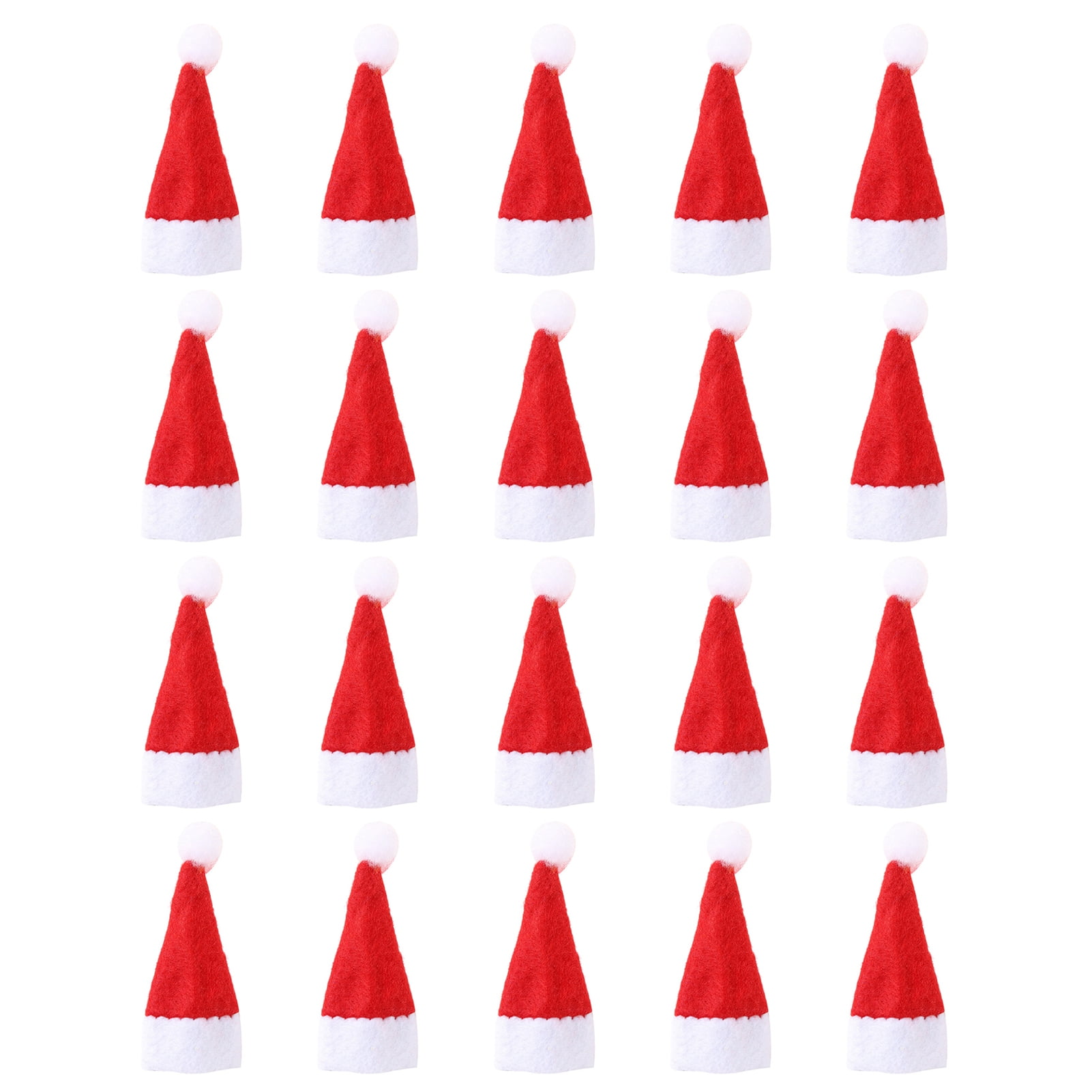 SunRoad Mini Santa Hats 20 Pcs Christmas Candy Hat Finger Lollipop ...