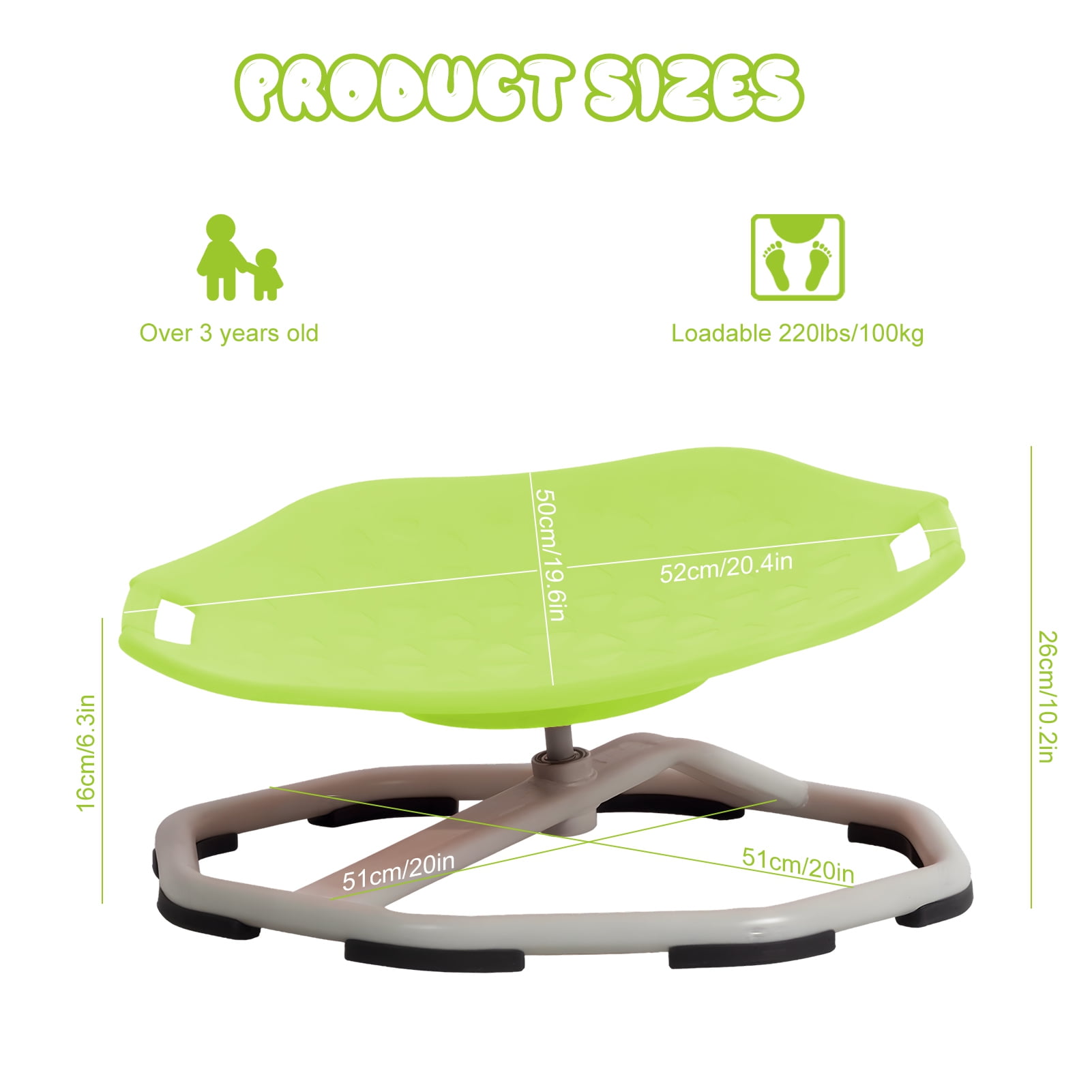 SunRoad Spinning Chair, Kids Swivel Chair, Autistic Kids Sensory Swivel ...