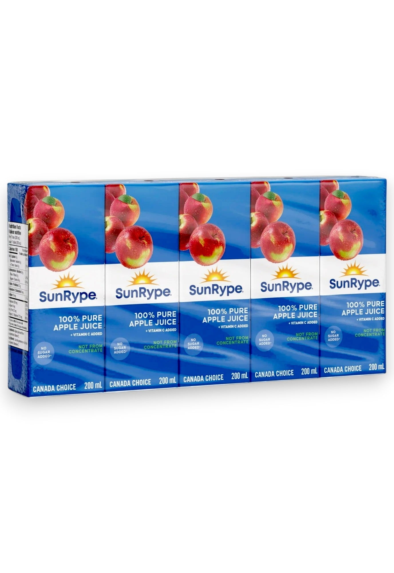 SunRype 100% Pure Apple Juice Boxes Perfect for On-The-Go, 5x200ml, 1L/33.8 fl. oz - Walmart.com