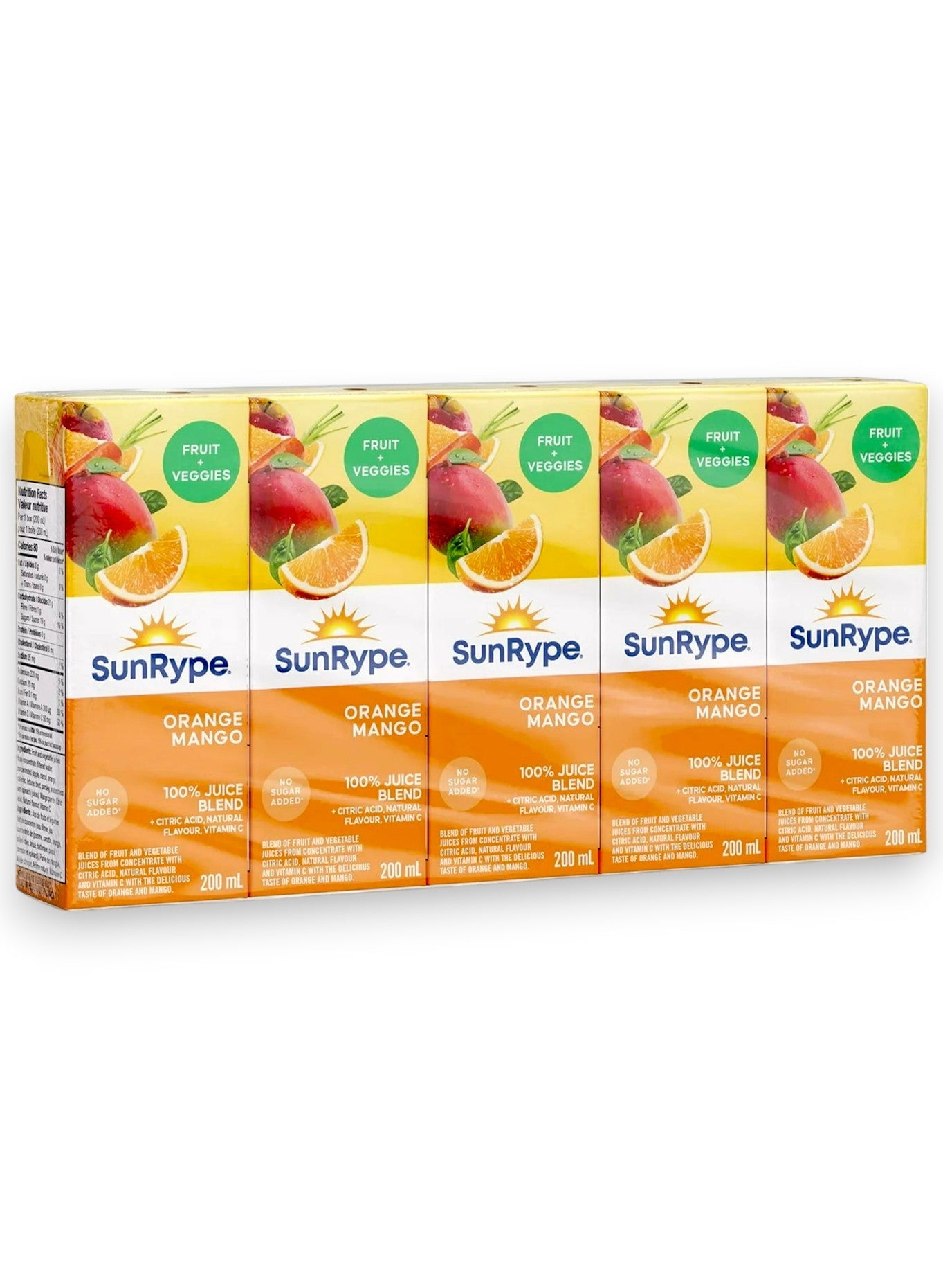 SunRype Fruit & Veggies Orange Mango Juice Boxes, Perfect For On-The-Go ...
