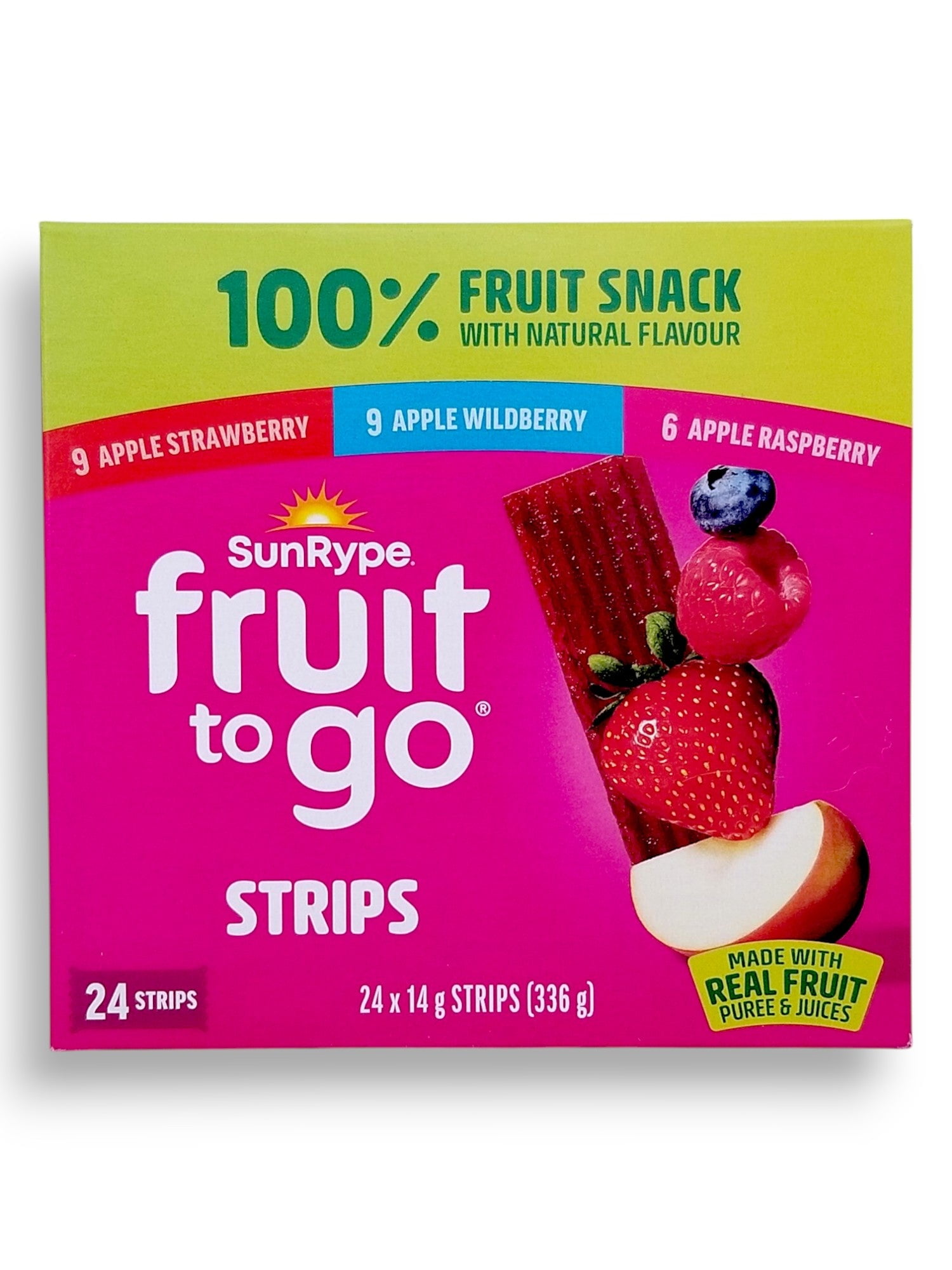 SunRype Fruit to Go Fruit Bars, 3 Flavors, 24x14g/0.5 oz. Bars, 336g/12 ...