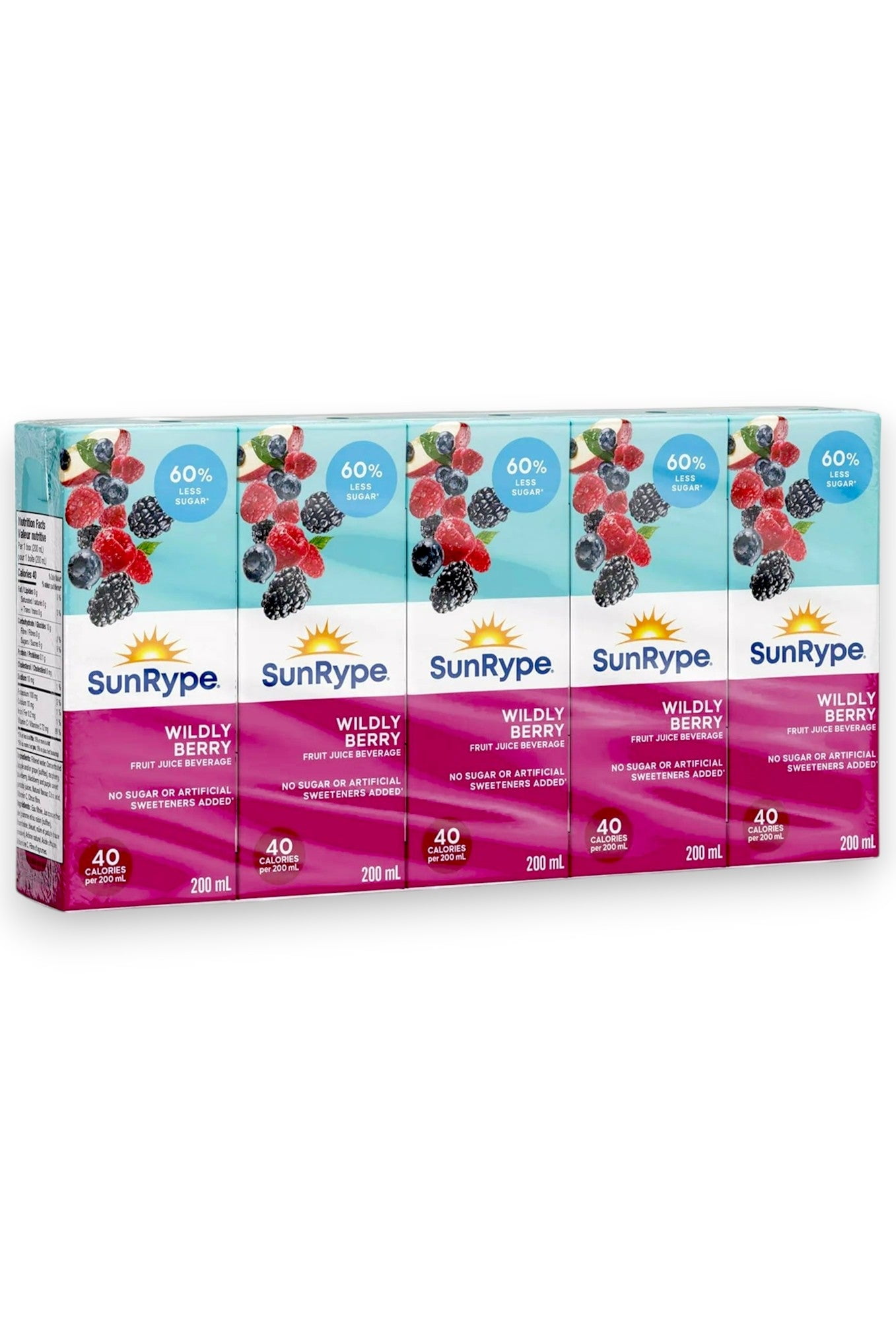 SunRype Wildly Berry Juice Boxes Perfect For On-The-Go, 60% Less Sugar ...