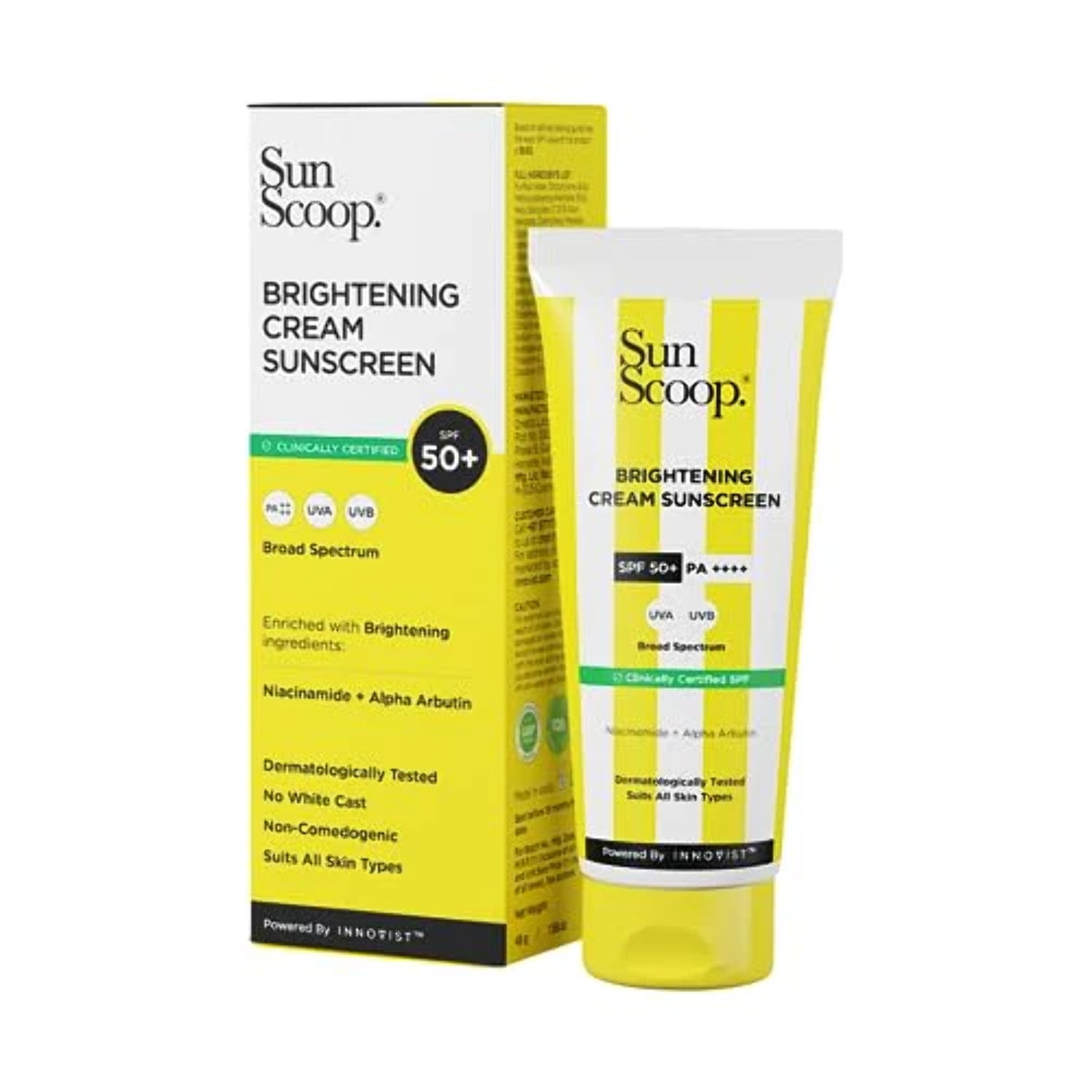 SunScoop Brightening Daily Sunscreen SPF 50 | Zinc Oxide UV Filter for ...