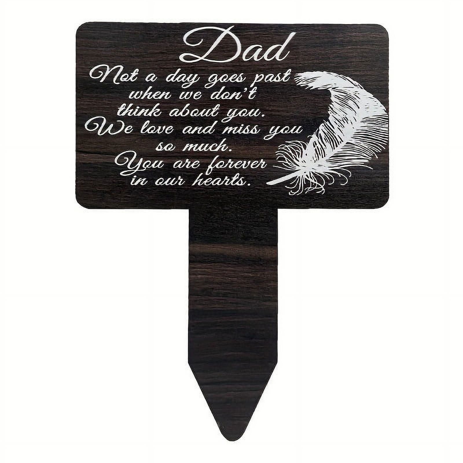 SunShiLing Memorial Remembrance Plaque Stake Waterproof Grave Marker ...