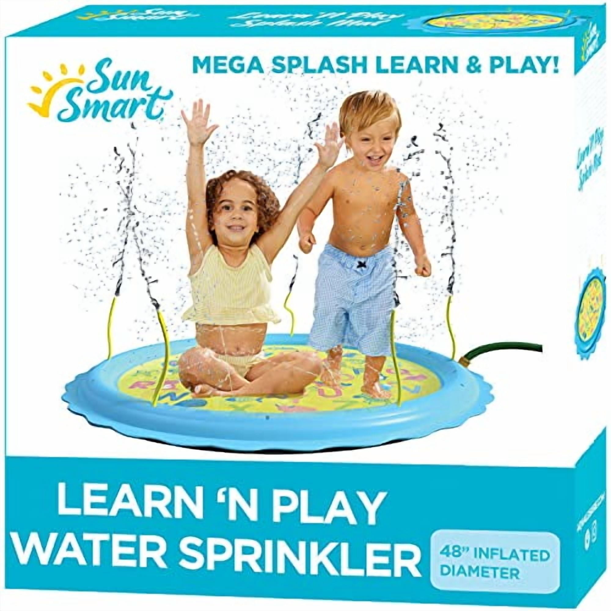 SunSmart 48" Learn N Play 3-in-1 MEGA Sprinkler Splash Pad, 22 ...