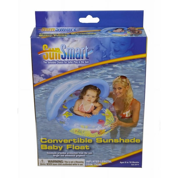 SunSmart Convertible Sunshade Baby Float with 3 Ply Reinforced Vinyl ...