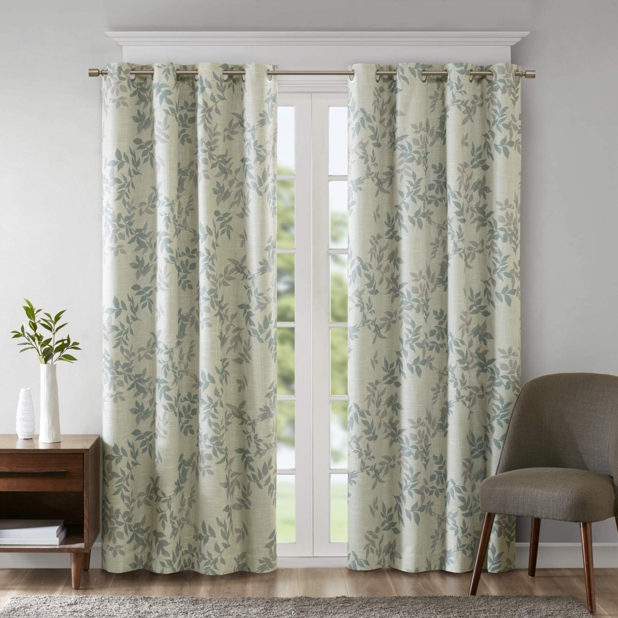 Half Moon Botanical Garden Window Curtain Panel Set - Walmart.com