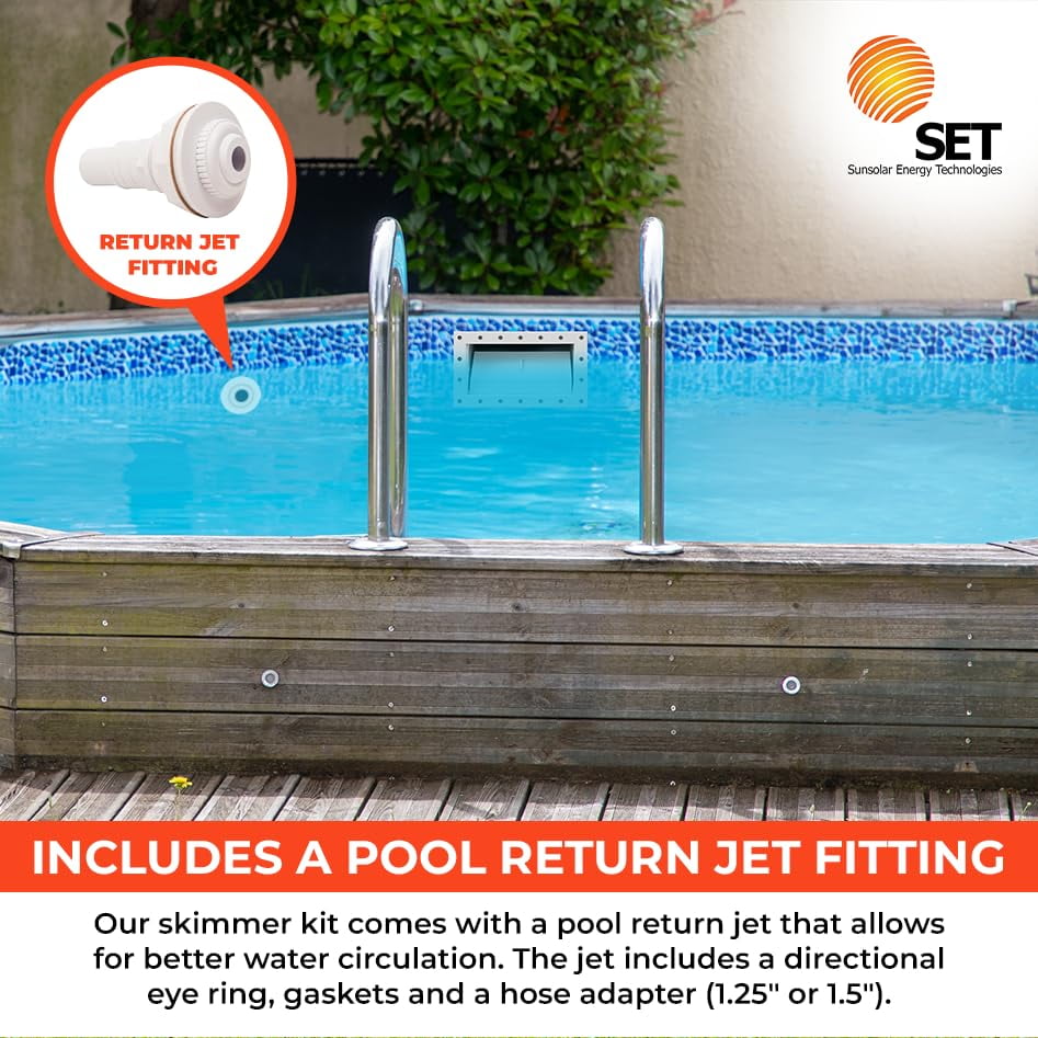 SunSolar Through Wall Skimmer Kit - Wide Mouth Opening for Above Ground ...