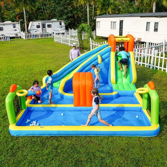 Bestway H2OGO! Funfinity Splash Kids Inflatable Mega Water Park with ...