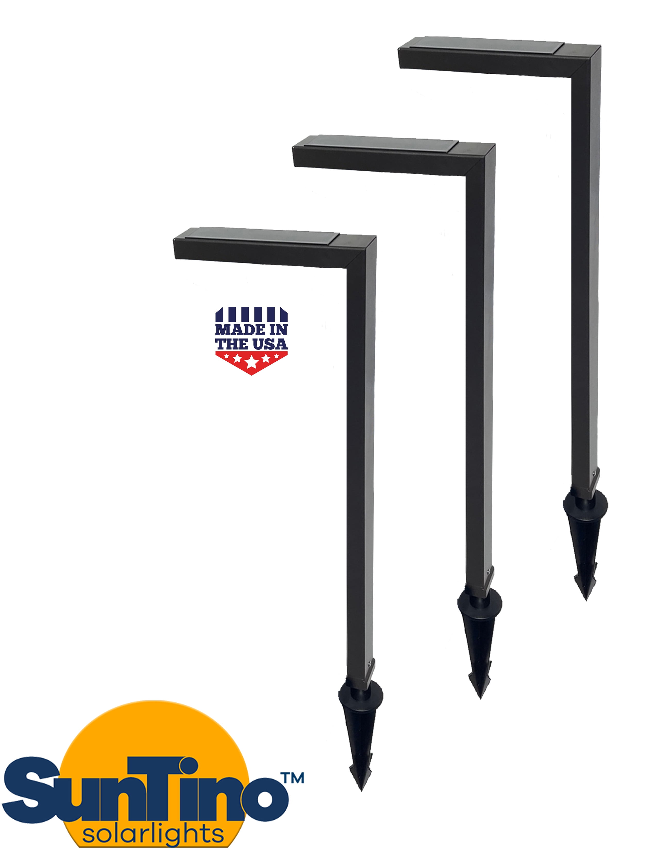 SunTino- SOLAR LOO SERIES WALKWAY LIGHT FIXTURE 3 PACK - Walmart.com