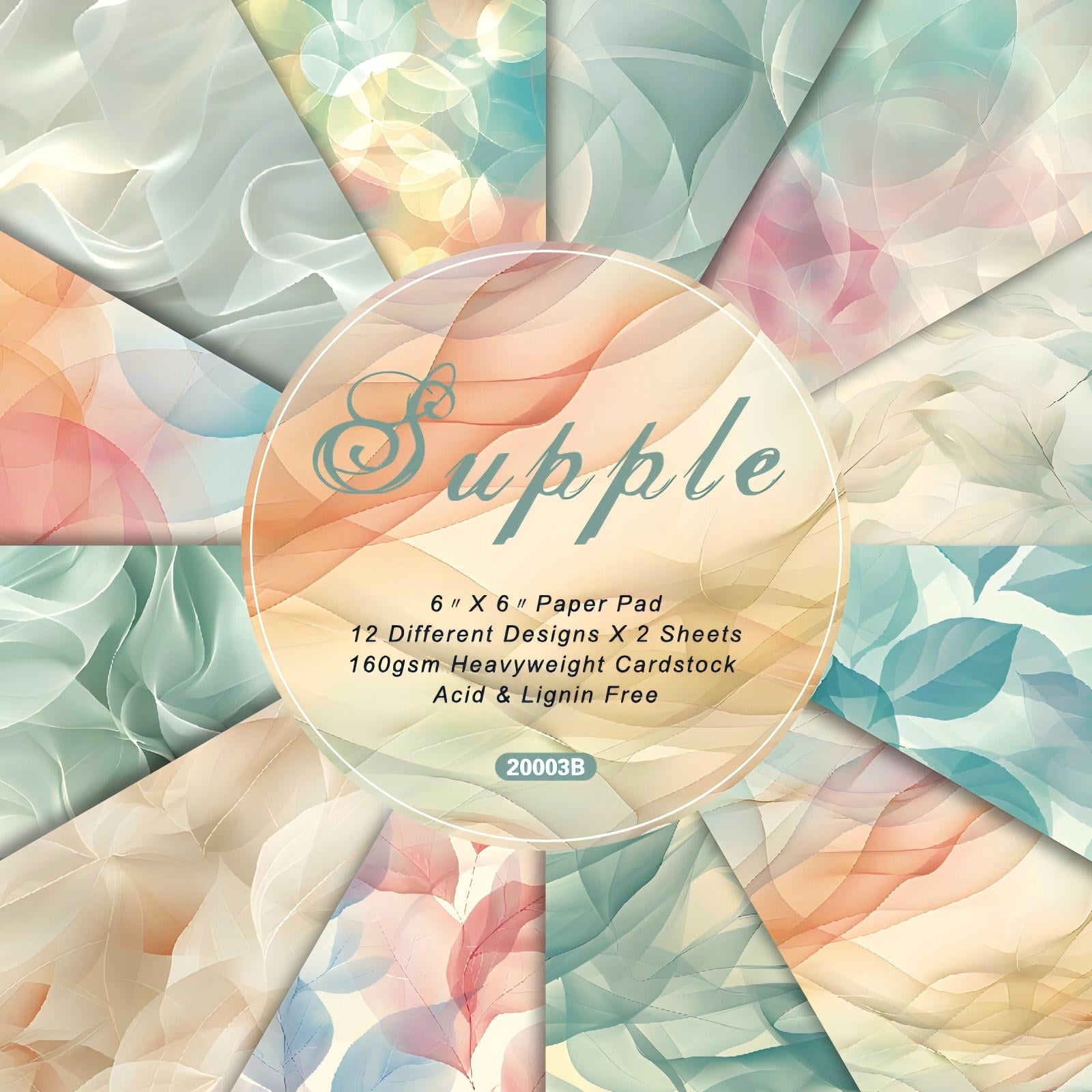 SunWMart 48 Sheets 6x6 Inch Scrapbooking Card Stock Decorative ...