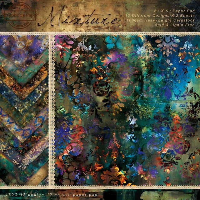 Sunwmart 48 Sheets 6x6 Inch Scrapbooking Card Stock Decorative